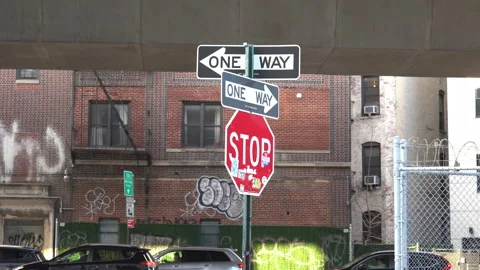 One Way Stop Stock Videos – Royalty-Free HD & 4K Videos
