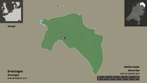 Groningen location. Netherlands. Relief ... | Stock Video | Pond5