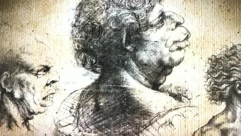 A grotesque portrait of an elderly man b... | Stock Video | Pond5