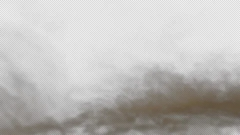 Ground dust smoke blowing on alpha backg... | Stock Video | Pond5