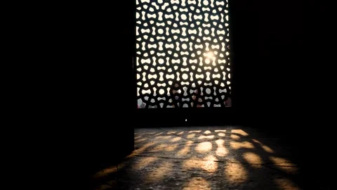 Ground Leval View of Light From Jali of ... | Stock Video | Pond5