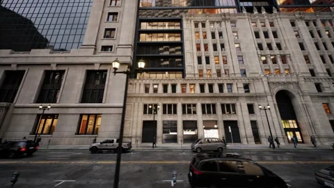 Ground level panning view of a modern do... | Stock Video | Pond5