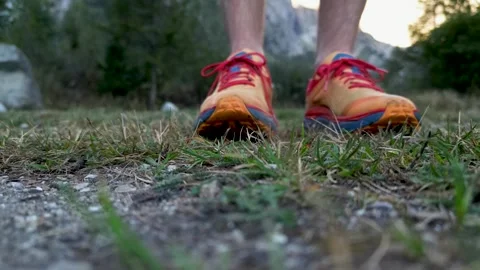 Ground level shot of a male athlete stre... | Stock Video | Pond5
