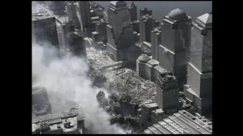 Ground Zero Aftermath: The Smoking Wreck... | Stock Video | Pond5