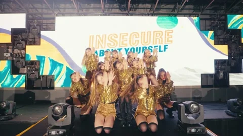 A group of Asian dancers with golden gol... | Stock Video | Pond5