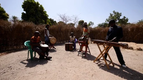 Group of black men playing various afric... | Stock Video | Pond5