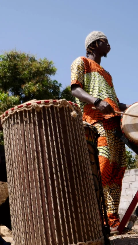 Group of black men playing various afric... | Stock Video | Pond5