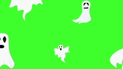 Group of cartoon animated ghosts flying ... | Stock Video | Pond5