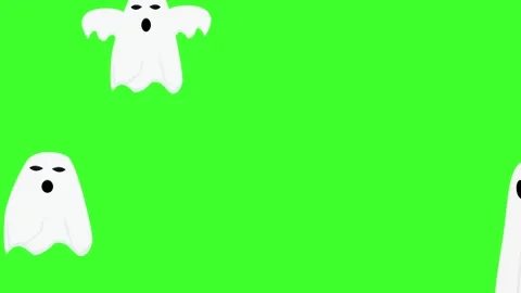 Group of cartoon animated ghosts flying ... | Stock Video | Pond5