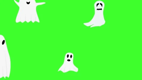 Group of cartoon animated ghosts flying ... | Stock Video | Pond5