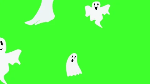 Group of cartoon animated ghosts flying ... | Stock Video | Pond5