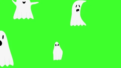 Group of cartoon animated ghosts flying ... | Stock Video | Pond5