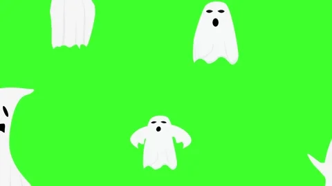 Group of cartoon animated ghosts flying ... | Stock Video | Pond5
