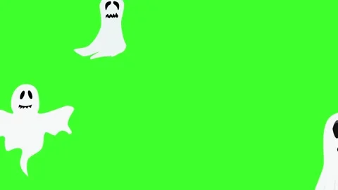 Group of cartoon animated ghosts flying ... | Stock Video | Pond5