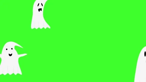 Group of cartoon animated ghosts flying ... | Stock Video | Pond5