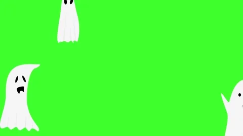 Group of cartoon animated ghosts flying ... | Stock Video | Pond5