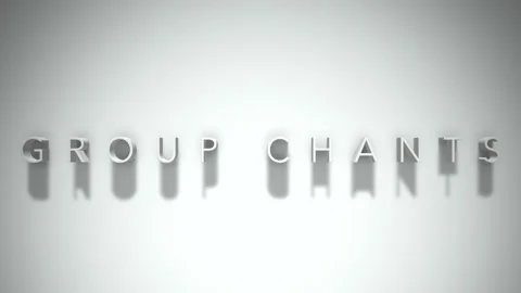 group chants 3D title animation white te... | Stock Video | Pond5