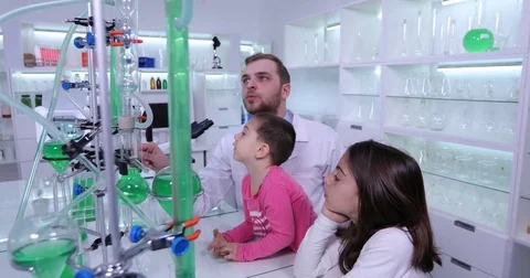 Group of Children Visit Laboratory Resea... | Stock Video | Pond5