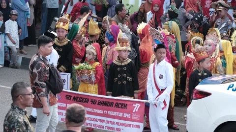 A group of children wearing unique costu... | Stock Video | Pond5