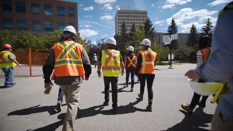 Construction Construction When Walking From Construction Stock Video ...