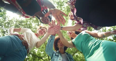 Group of Diverse Female Friends Stacking... | Stock Video | Pond5