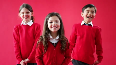 Group Of Elementary School Pupils Wearin... | Stock Video | Pond5