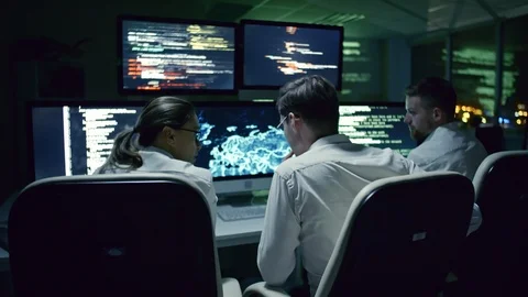 Group of Experts Discussing Cyber Securi... | Stock Video | Pond5