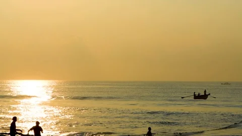 group of fisher man pulling net inside s... | Stock Video | Pond5