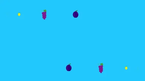 group of fruits animation, chroma key, f... | Stock Video | Pond5