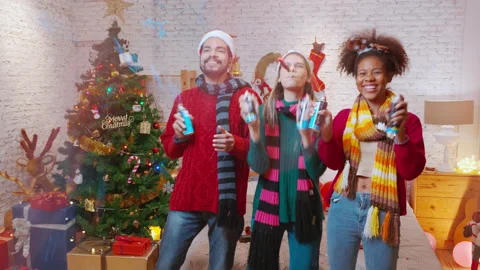 Group of happy young friends countdown a... | Stock Video | Pond5