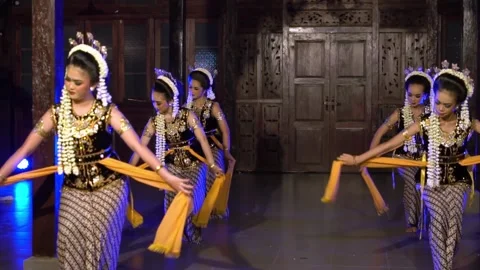 a group of Indonesian dancers dance toge... | Stock Video | Pond5