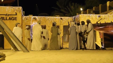 Group of Middle Eastern men in tradition... | Stock Video | Pond5