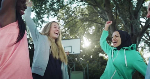 Group of Multiethnic Girls Cheering in a... | Stock Video | Pond5