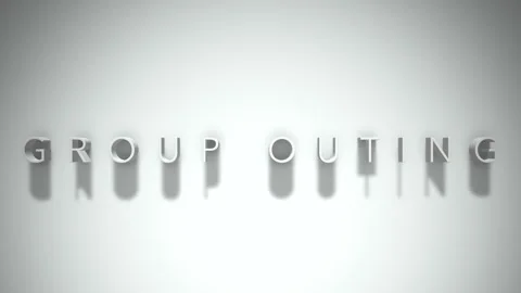 group outing 3D title animation with sha... | Stock Video | Pond5