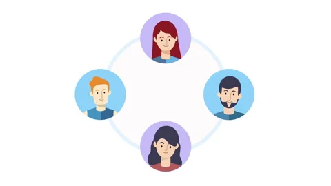 group of people community animation | Stock Video | Pond5