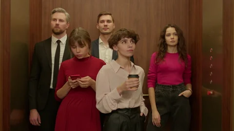 Group of people in the elevator, going t... | Stock Video | Pond5