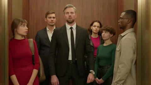 Group of people in the elevator, going t... | Stock Video | Pond5