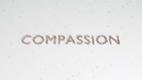 Group Of People Forming COMPASSION Word ... | Stock Video | Pond5