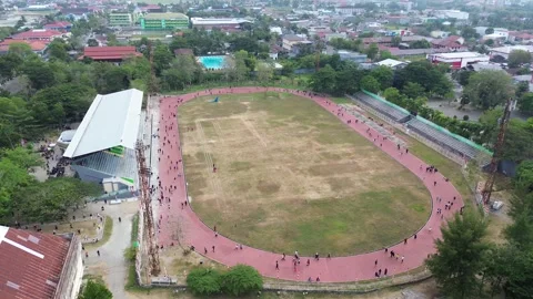 Group of people on the running track, th... | Stock Video | Pond5