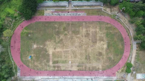 Group of people on the running track, th... | Stock Video | Pond5