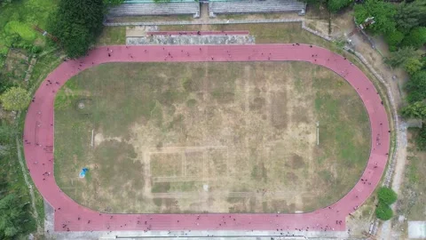 Group of people on the running track, th... | Stock Video | Pond5