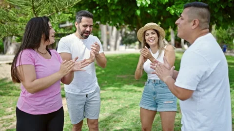 Group of people smiling confident clappi... | Stock Video | Pond5