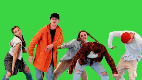Group of street dancers moving slow and ... | Stock Video | Pond5