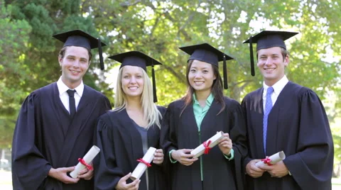 Group Of Students Attending Graduation C... | Stock Video | Pond5