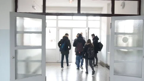 Group of Students go to classes after br... | Stock Video | Pond5