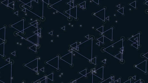 A Group Of Triangles On A Black Backgrou... | Stock Video | Pond5