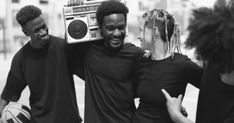 Group of young african people listening ... | Stock Video | Pond5