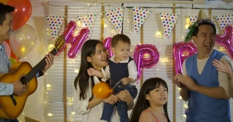 Group of young asian family dancing toge... | Stock Video | Pond5