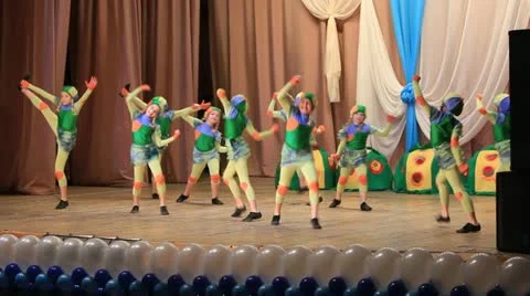 group of young children performing a dan... | Stock Video | Pond5