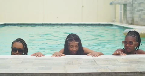 A group of young girls in bikinis enjoys... | Stock Video | Pond5